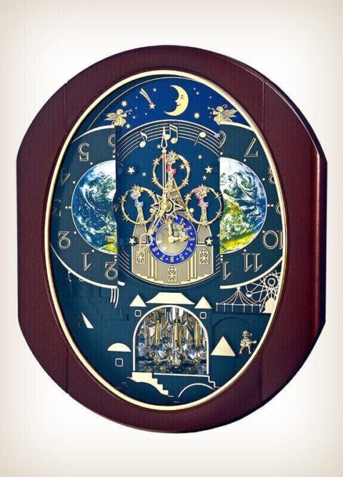 Velvet Cosmos Rhythm Clock 4MH428WU06 | Wall Of Clocks