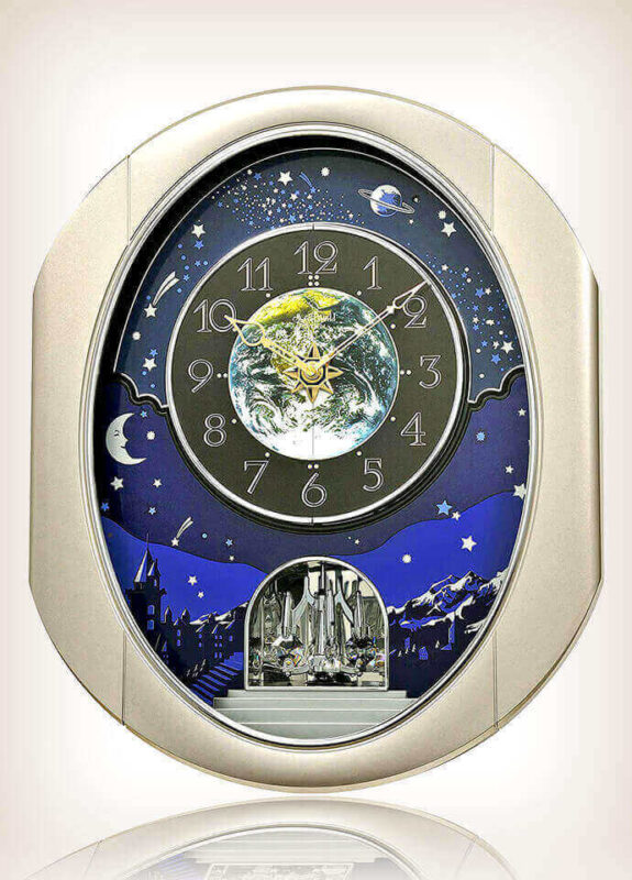 Peaceful Cosmos II Rhythm Clock 4MH408WU19 | Premium Wall Clocks ...