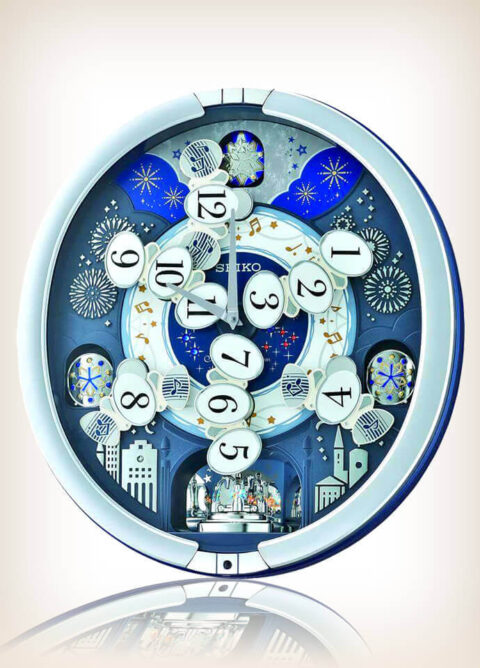 Seiko QXM379SRH Metallic Musical Motion | Wall Of Clocks