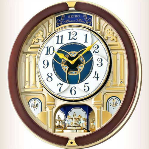 Seiko QXM553BRH Mim-Wall Melody Motion Clock | Wall Of Clocks