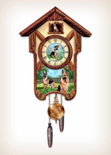 German Shepherd Cuckoo Clock Barking Dog | Wall Of Clocks