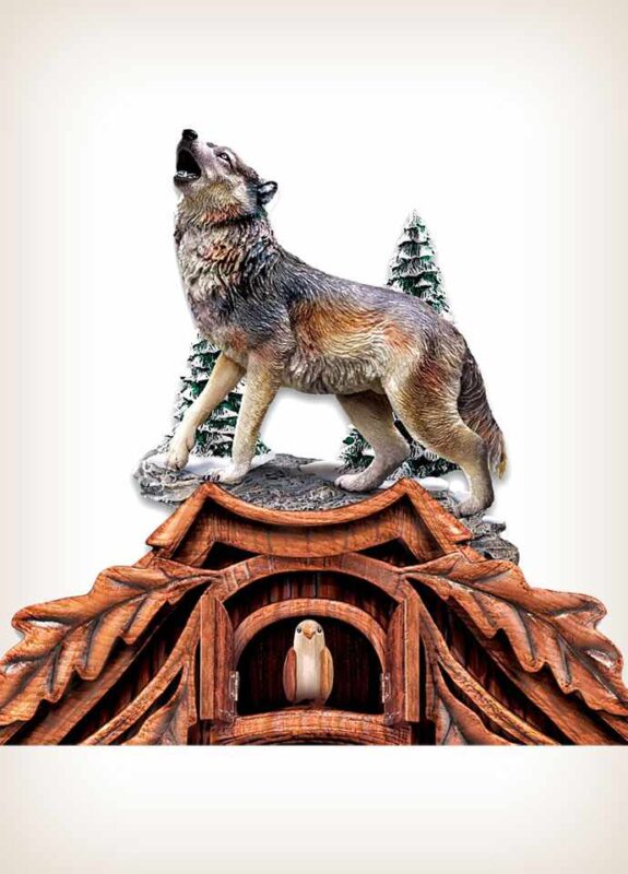Terry Doughty The Forest Wolf Cuckoo Clock | Wall Of Clocks