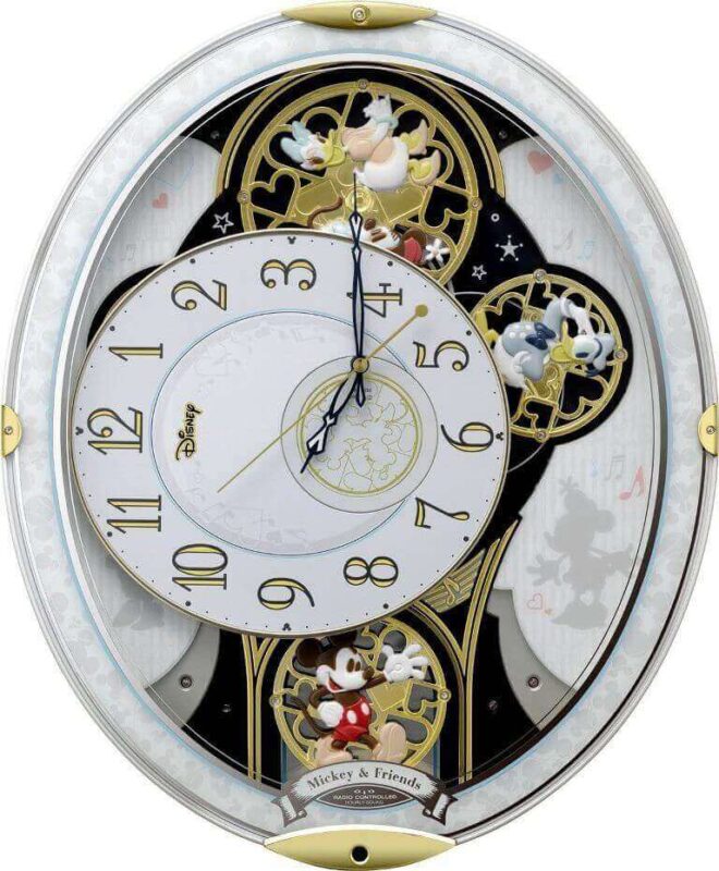 Mickey and Friends Rhythm Clock 4MN509MC03 | Premium Wall Clocks ...