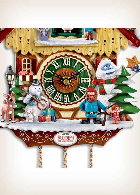Red Nosed Reindeer Rudolph Cuckoo Clock | Premium Wall Clocks - Cuckoo ...