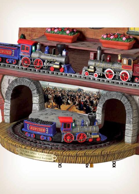 Golden Spike Train Cuckoo Clock | Wall Of Clocks