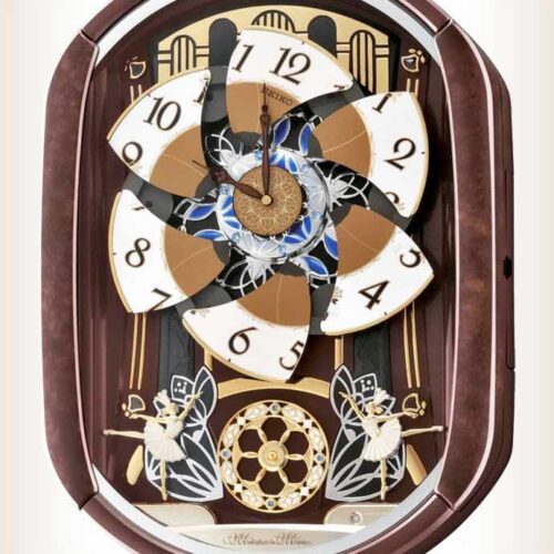 Gizmo White Rhythm Clock 4MH886WD05 | Wall Of Clocks