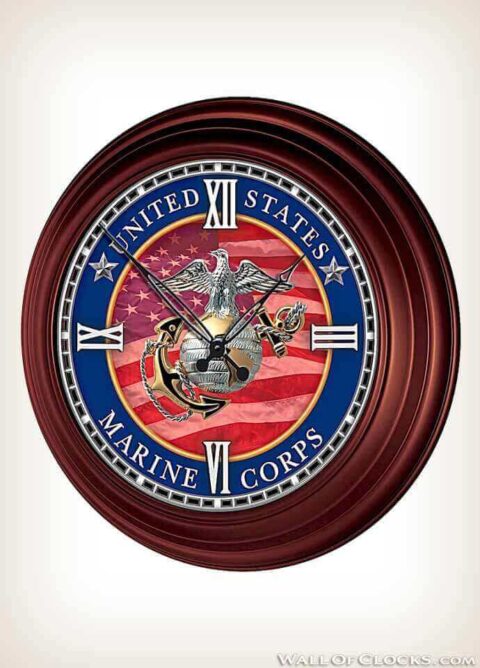 Illuminated Marine Corps Atomic Clock | Wall Of Clocks